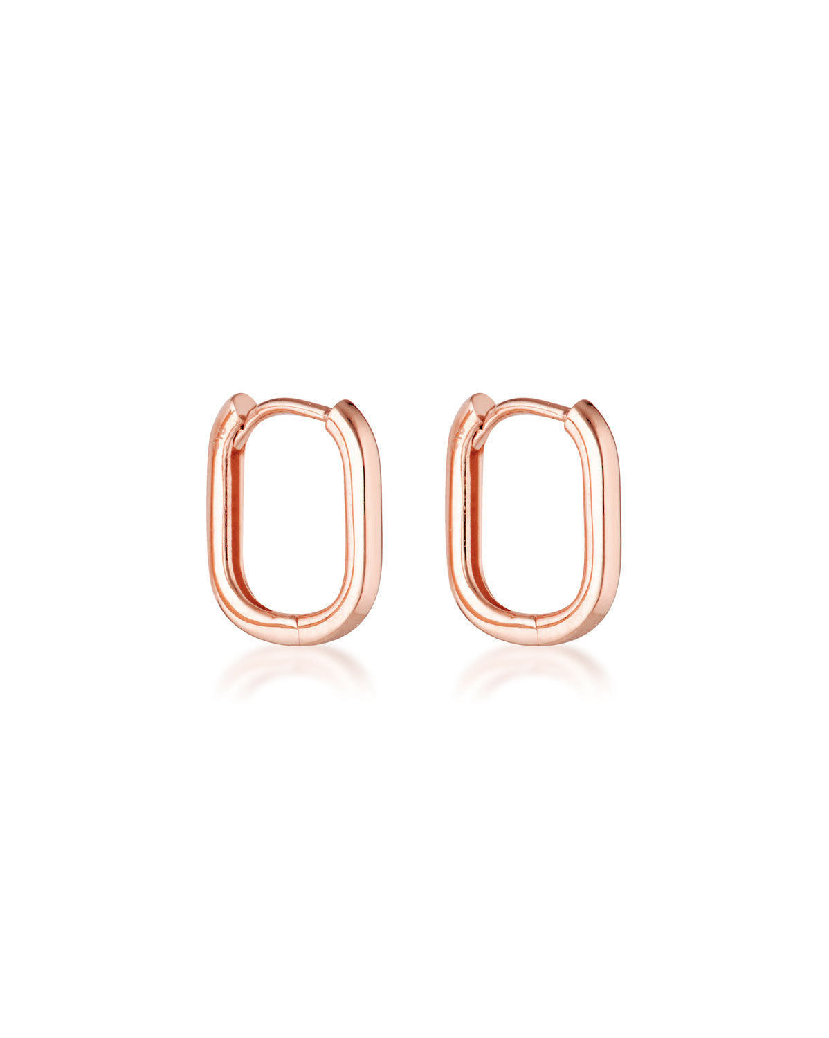 Rectangle Hoops | Gold Rectangle Hoops | 9k Yellow Gold - Sit & Wonder