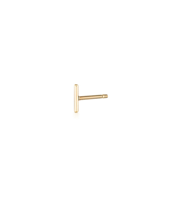 Molten Dash Stud Earrings | Line Earring | 9k Yellow Gold - Sit & Wonder